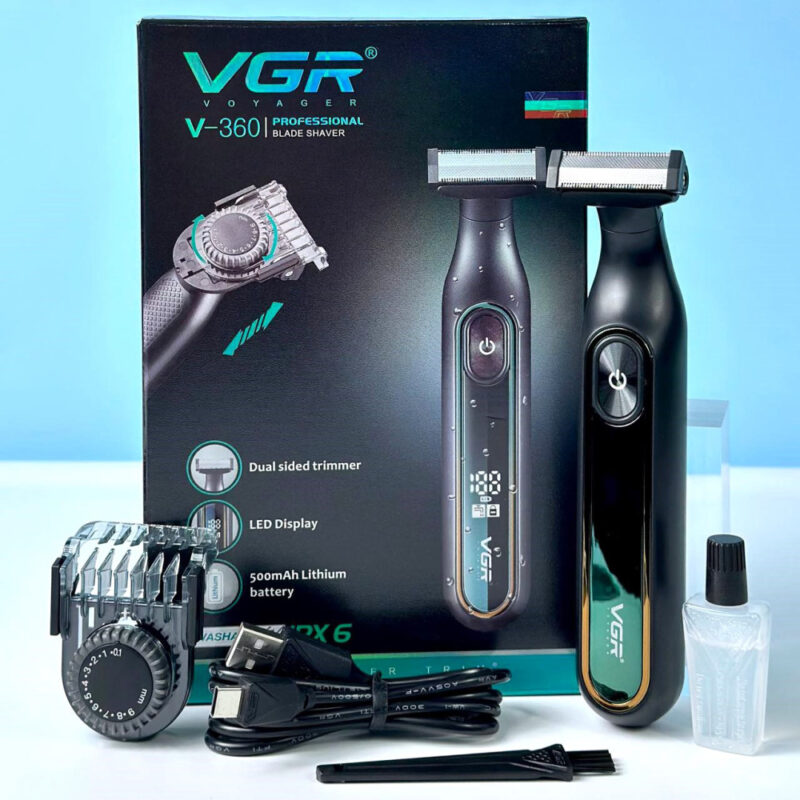 VGR V-360 Body Clean Shaver +Trimmer ( China Intact Sealed) IPX6 Waterproof - Trimmer Shop Bd